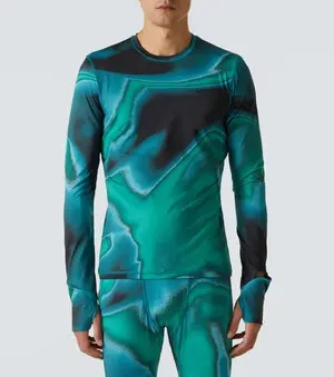 Aztech Mountain Aztech Next To Skin Printed Ski Top - Blue