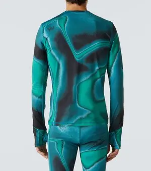 Aztech Mountain Aztech Next To Skin Printed Ski Top - Blue