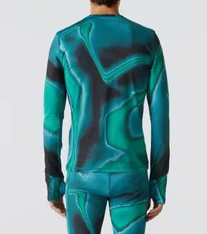 Aztech Mountain Aztech Next To Skin Printed Ski Top - Blue
