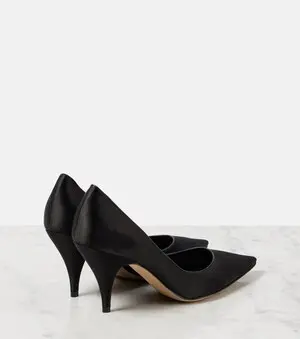 THE ROW Liisa Satin Pointed Toe Pumps