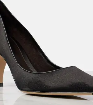 THE ROW Liisa Satin Pointed Toe Pumps