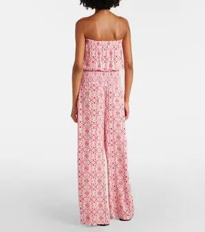 Melissa Odabash Naomi Floral Jumpsuit - Red