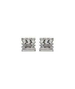 SUZANNE KALAN 18kt White Gold Diamond Rondelle Earrings - Silver