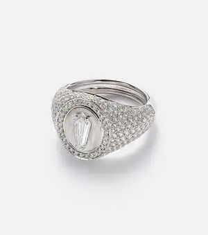 KAMYEN Kite 18kt White Gold Ring With Diamonds - Silver