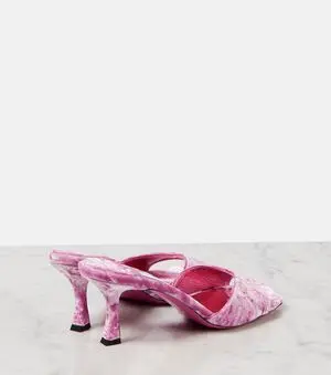 JIMMY CHOO Skye 70 Velvet Mules