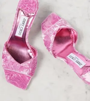 JIMMY CHOO Skye 70 Velvet Mules