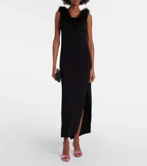 JIMMY CHOO Skye 70 Velvet Mules - Pink