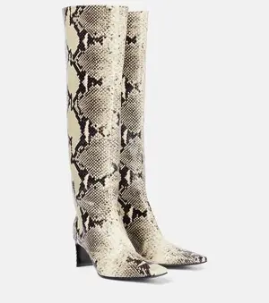 Khaite Ona 55 Snake-effect Leather Knee-high Boots - Multicoloured