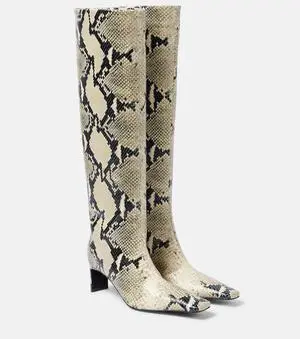 Khaite Ona 55 Snake-effect Leather Knee-high Boots - Multicoloured