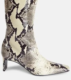 Khaite Ona 55 Snake-effect Leather Knee-high Boots - Multicoloured