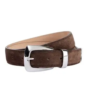 Khaite Benny Suede Belt - Brown