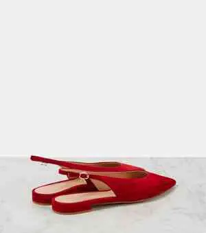 GIANVITO ROSSI Suede Slingback Flats
