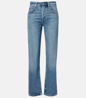 Citizens Of Humanity Baretta High-rise Straight Jeans Blue