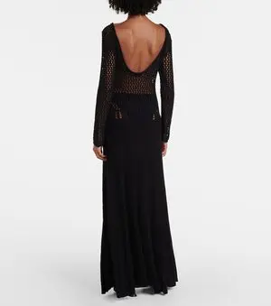 Christopher Esber Sheer Cotton-blend Maxi Dress