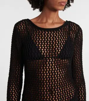 Christopher Esber Sheer Cotton-blend Maxi Dress