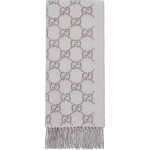 Gucci Gg Cashmere Scarf Wool - Grey