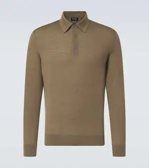 Zegna Wool Polo Shirt - Green