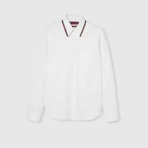 Gucci Oxford Cotton Shirt With Web