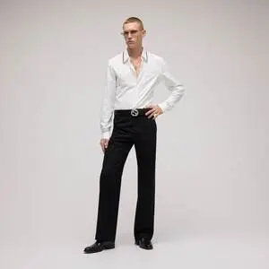 Gucci Oxford Cotton Shirt With Web
