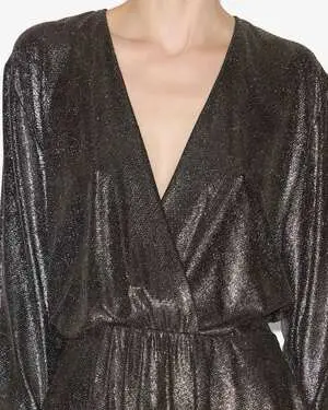 MARANT ETOILE Alexane Metallic Dress - Metallic Black