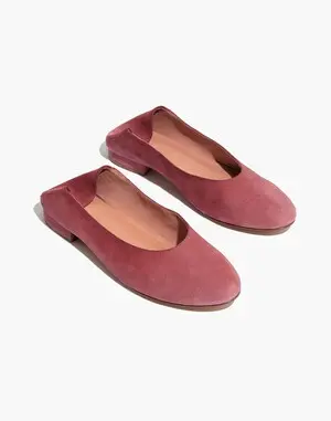 Madewell The Sophia Fold-down Flat In Suede