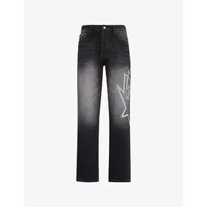 Trapstar Star Diamante-Embellished Straight-Leg Denim Jeans