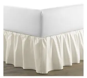 Laura Ashley Solid Ivory Twin Ruffled Bedskirt - One-color