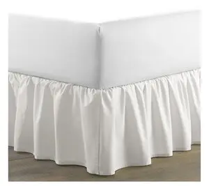Laura Ashley Solid White Ruffled Twin Bedskirt - One-color