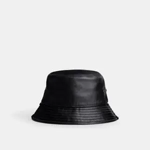 COACH® Leather Bucket Hat - Black