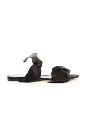 THE ROW Vika Knotted Sandals - Black