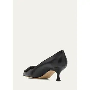 Manolo Blahnik Maysale Leather Pumps