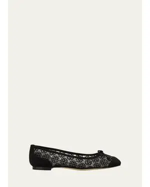 Manolo Blahnik Capbal Ballerina Flats - Black
