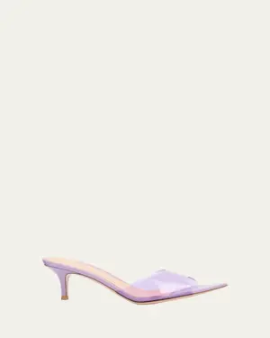 GIANVITO ROSSI Gianvito Rossi Elle Glass Slides Freesia Melrose