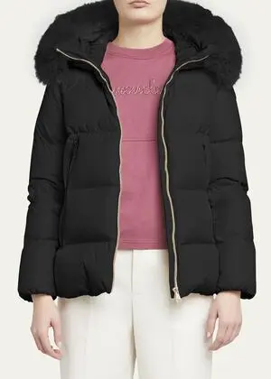 Moncler Laiche Short Puffer Jacket - Black