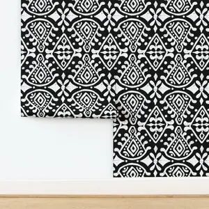 Spoonflower Mod Cloth Geometric Ethnic Moroccan Block Tribal Custom Removable Wallpaper