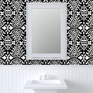 Spoonflower Mod Cloth Geometric Ethnic Moroccan Block Tribal Custom Removable Wallpaper