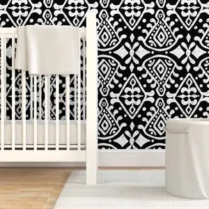 Spoonflower Mod Cloth Geometric Ethnic Moroccan Block Tribal Custom Removable Wallpaper