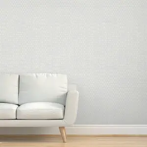 Spoonflower Geometric Shibori Silver Custom Pre-pasted Wallpaper