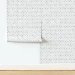 Spoonflower Silver Shibori Hoshi Star Custom Pre-pasted Wallpaper - Silver,gray