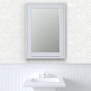 Spoonflower Silver Shibori Hoshi Star Custom Pre-pasted Wallpaper - Silver,gray