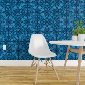 Spoonflower Floral Nature Abstract Pattern Illustration Custom Pre-pasted Wallpaper