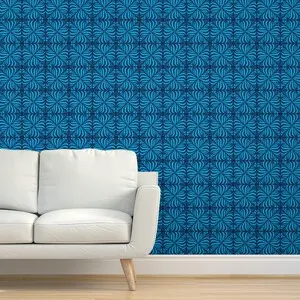 Spoonflower Floral Nature Abstract Pattern Illustration Custom Pre-pasted Wallpaper
