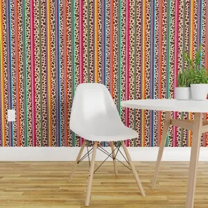 Spoonflower Serape Leopard Custom Pre-pasted Wallpaper