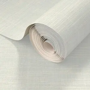 Spoonflower Light And Cream 100% Natural Sisal Grasscloth Wallcovering - Blue