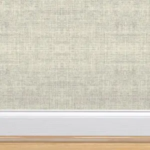 Spoonflower Linen Tweed Gray Ivory Texture 100% Natural Sisal Grasscloth Wallcovering