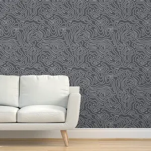 Spoonflower Nature Geometric Dots Abstract Stripes Optical Custom Pre-pasted Wallpaper