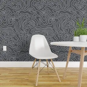 Spoonflower Nature Geometric Dots Abstract Stripes Optical Custom Pre-pasted Wallpaper