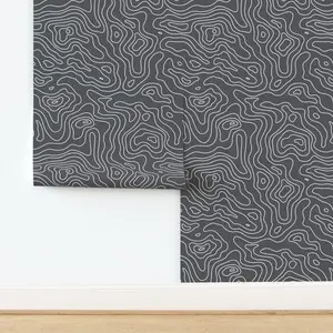 Spoonflower Nature Geometric Dots Abstract Stripes Optical Custom Pre-pasted Wallpaper