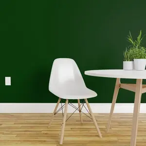 Spoonflower Plain Dandelion Solid Forest Dark Traditional Wallpaper - Green