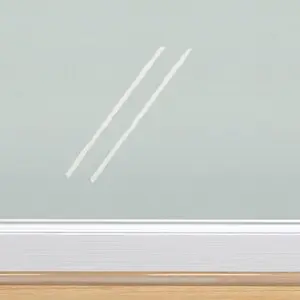Spoonflower Line Drop Skinny Slate Blue 100% Natural Sisal Grasscloth Wallcovering